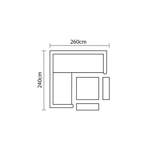 Athena Corner Modular Dining Set
