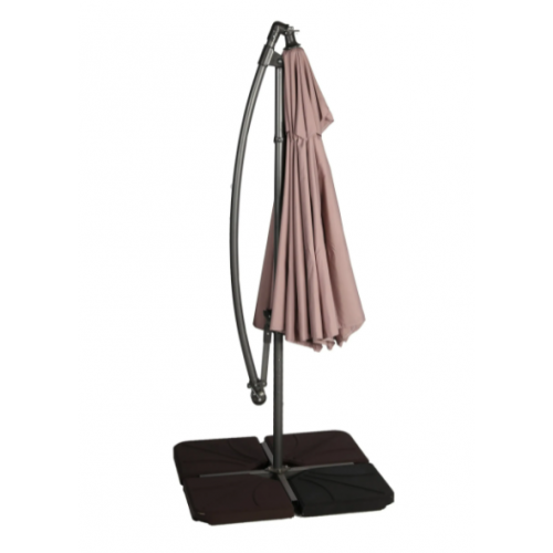 Supremo 3m Free Arm Parasol - Grey