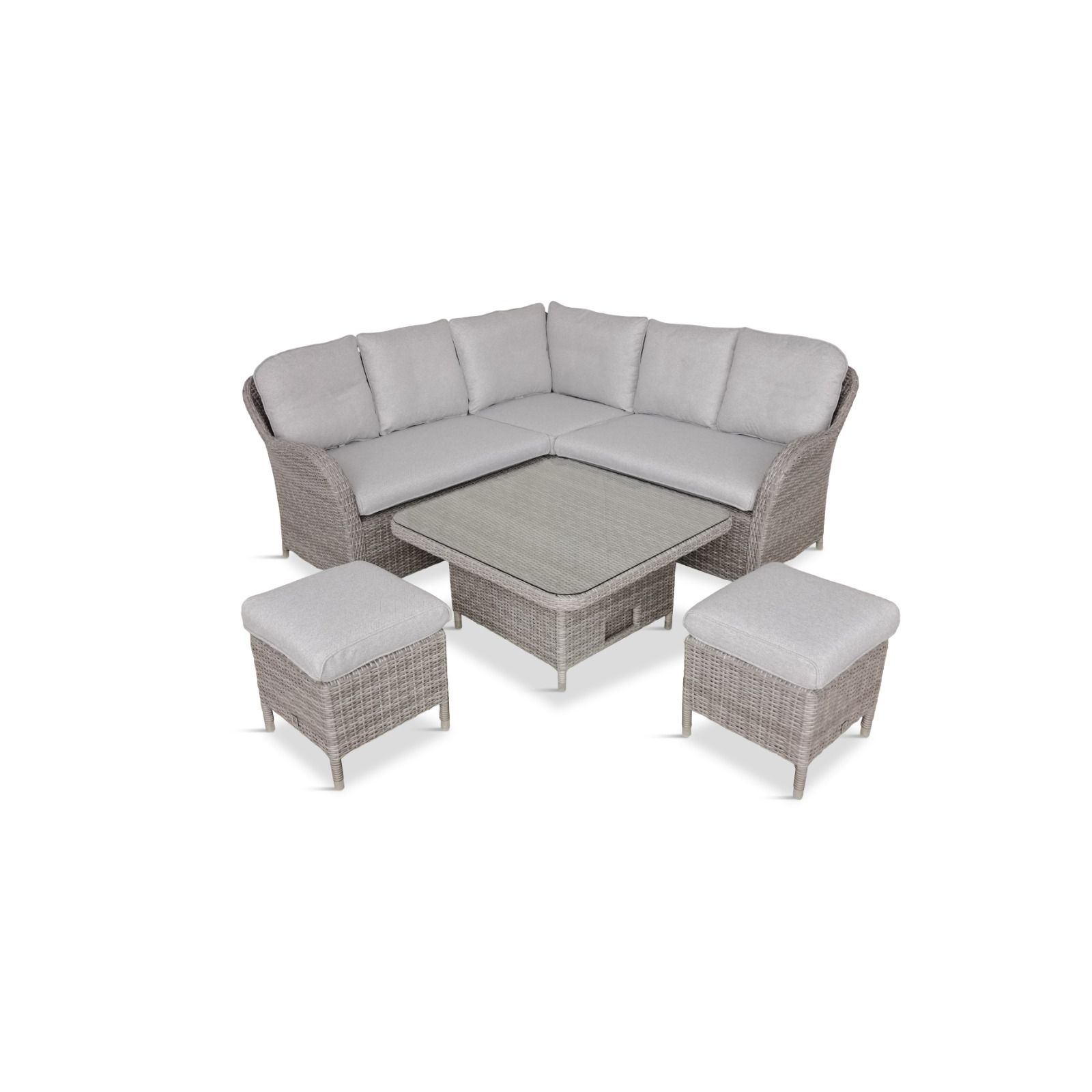 LG Outdoor Monte Carlo Sand Compact Dining Modular with Adjustable Table