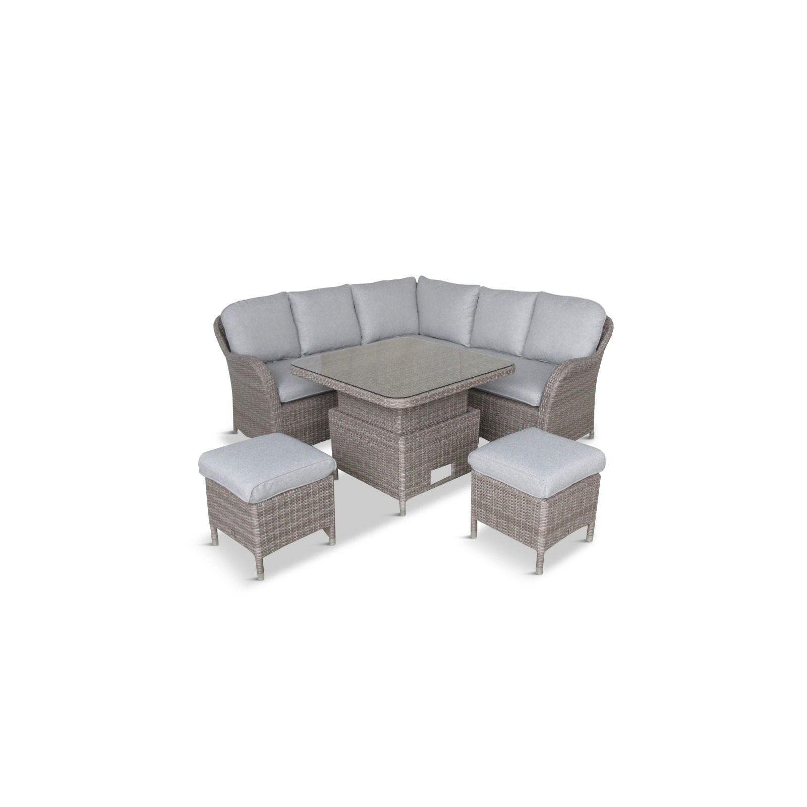 LG Outdoor Monte Carlo Sand Compact Dining Modular with Adjustable Table